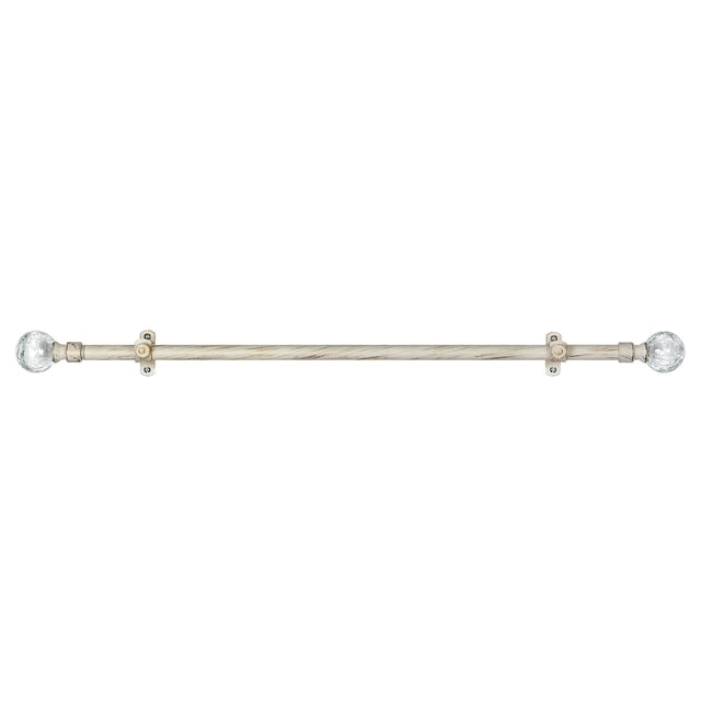 Achim Decorative Rods: Metallo Ilana Antique White Gold Curtain Rod ...