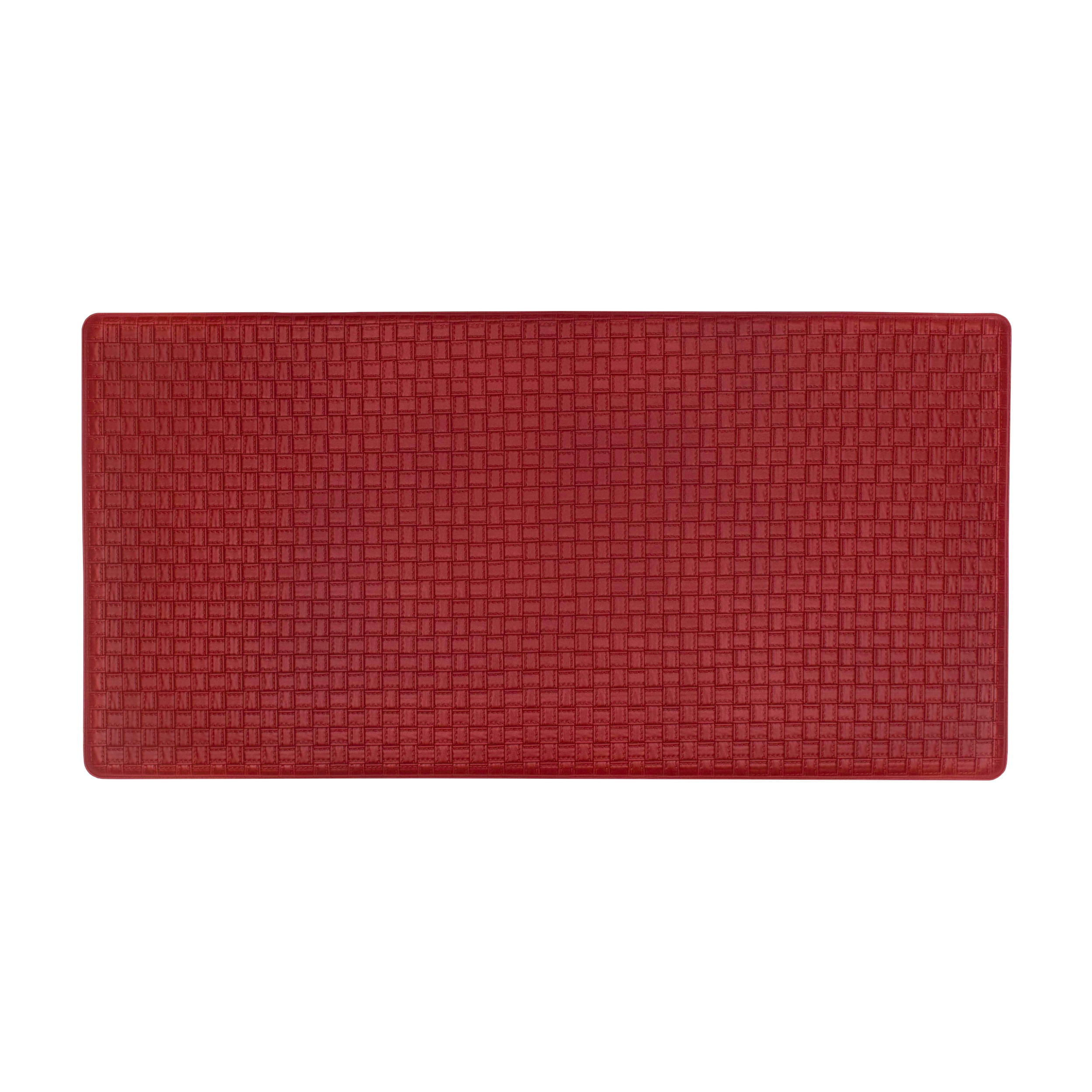 Achim Woven-Embossed Faux-Leather Anti-Fatigue Mat - 20in x 39in - Lava ...