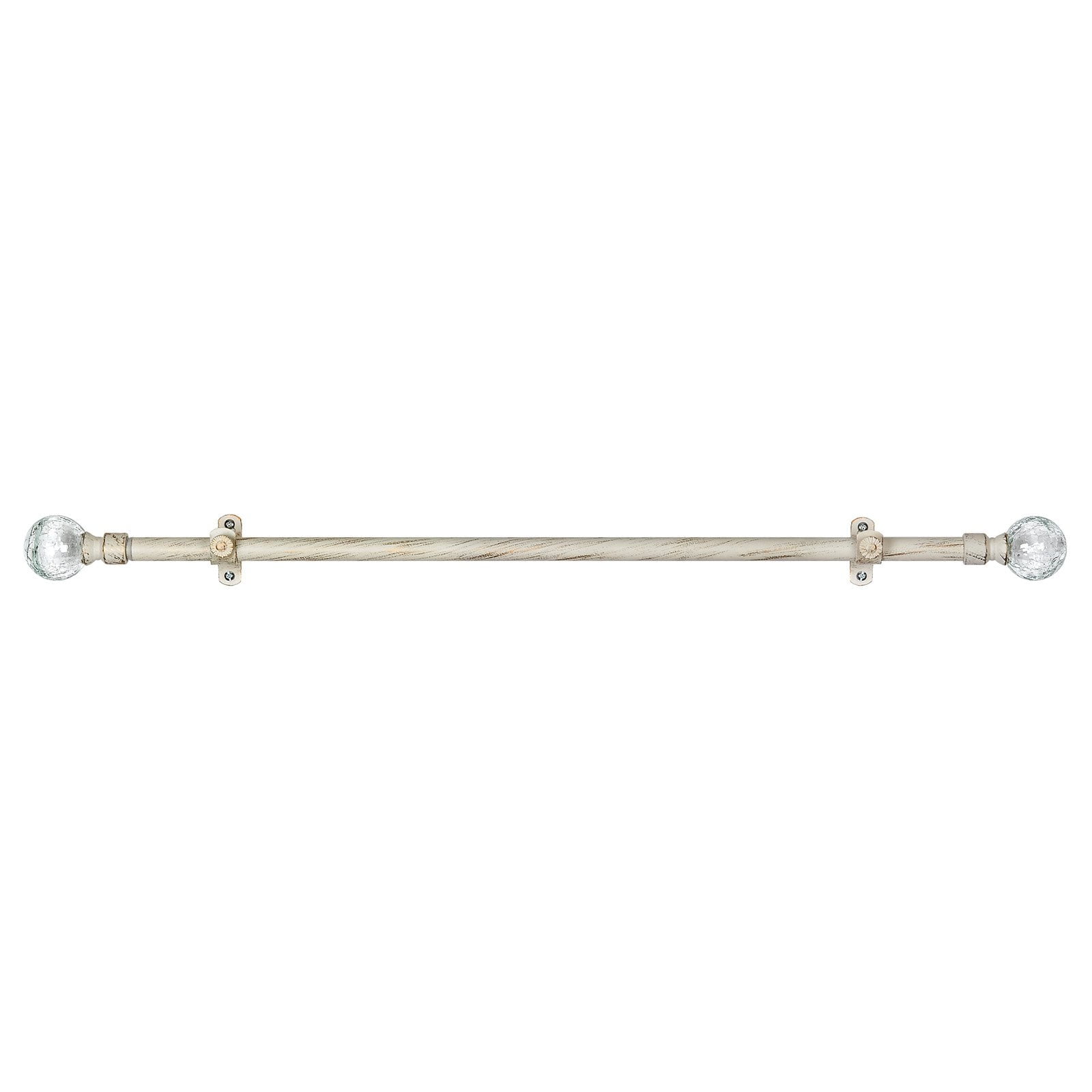 Achim Decorative Rods: Metallo Ilana Antique White Gold Curtain Rod ...