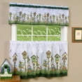 Achim Home Sweet Home Kitchen Window Tier Curtains and Valance Set ...