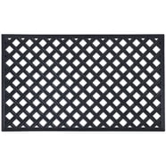 RugSmith Moulded Trellis Half-round Rubber Outdoor Doormat, 18" x 30 ...