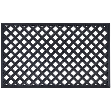 RugSmith Moulded Trellis Half-round Rubber Outdoor Doormat, 18" x 30 ...