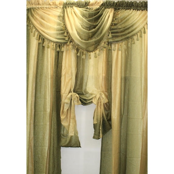 Achim Ombre Window Curtain Tie Up Shade Sage - Walmart.com