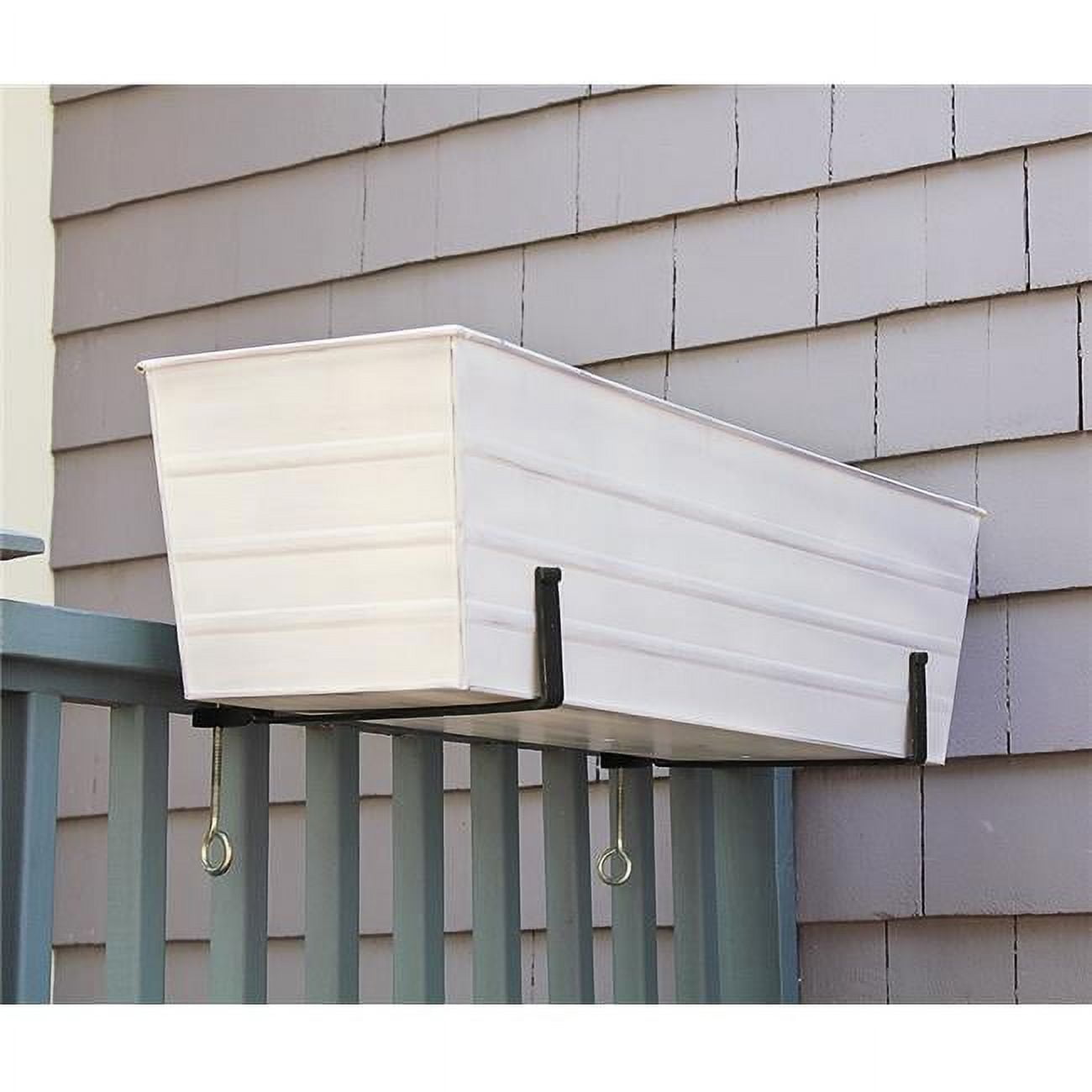 Achla C-21W-WM Flower Box with Wall Brackets, White - Large - Walmart.com