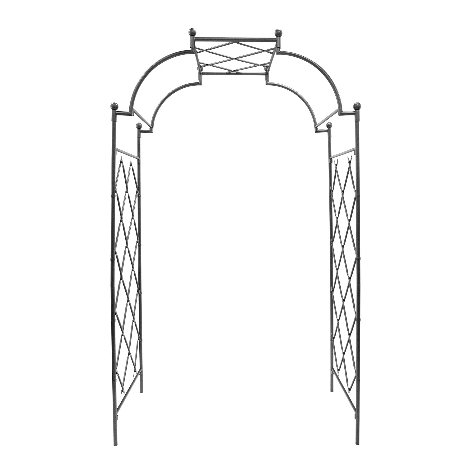Achla Designs 106"H Graphite Powdercoat Finish Wrought Iron Lattice ...