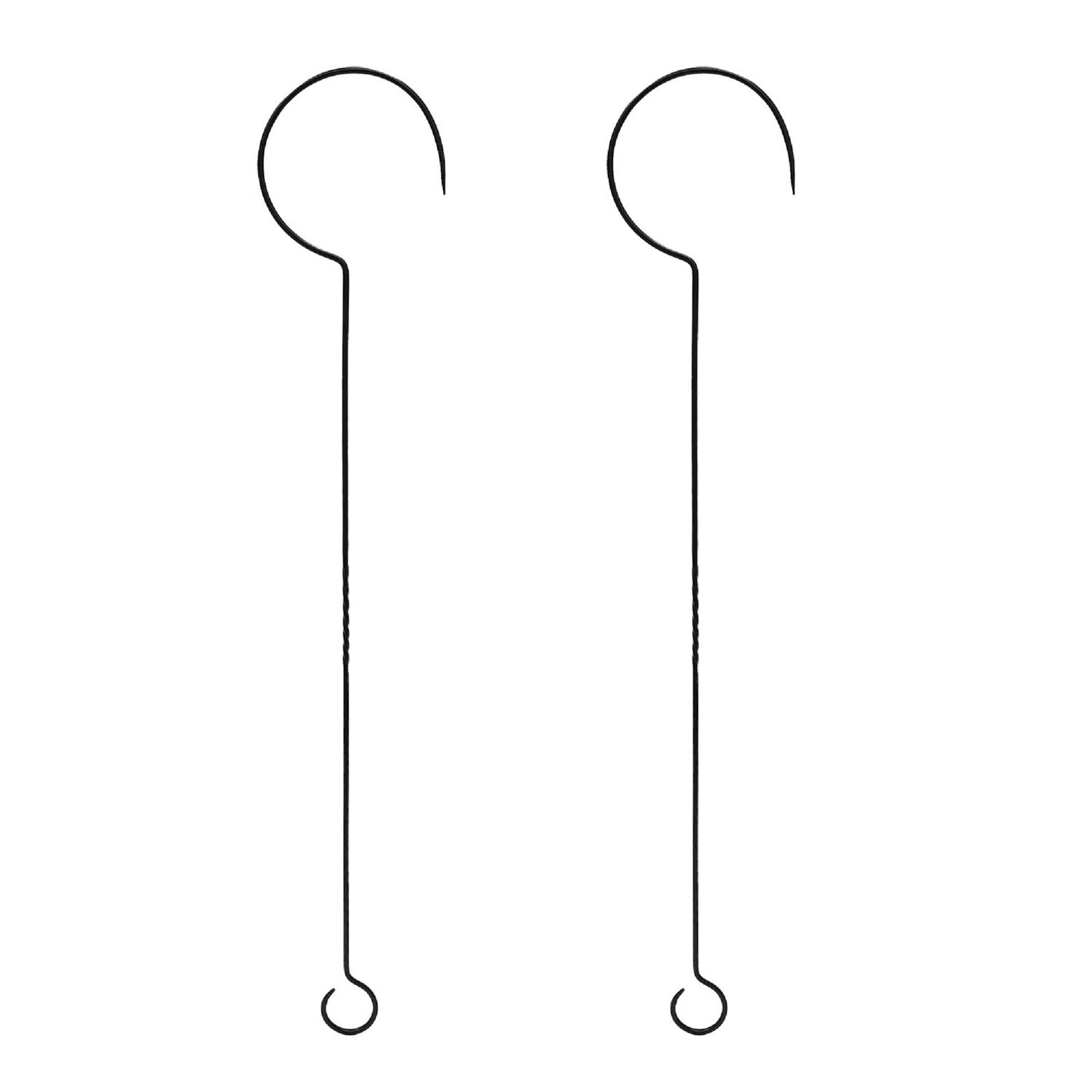 Achla Designs 48" L Black Wrought Iron Hook Extenders w/Twist (Set of 2 ...