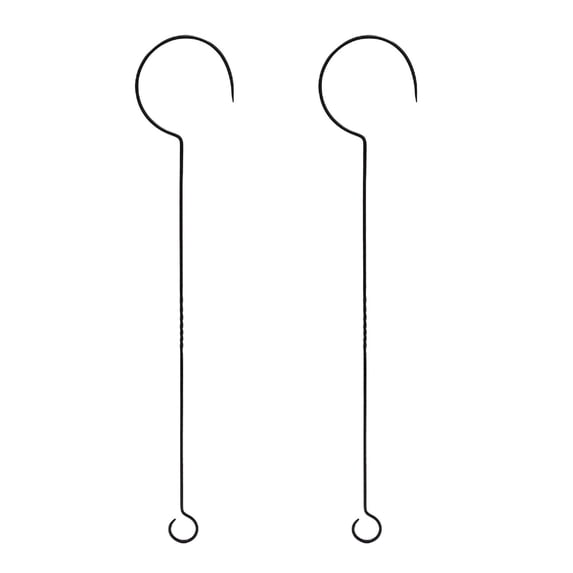 Achla Designs 48" L Black Wrought Iron Hook Extenders w/Twist (Set of 2 ...