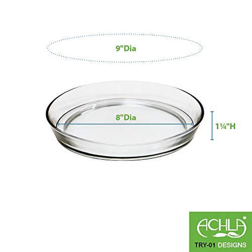 Achla Designs 8 3/4-in Glass Plate, Plant Tray Terrarium Saucer ...