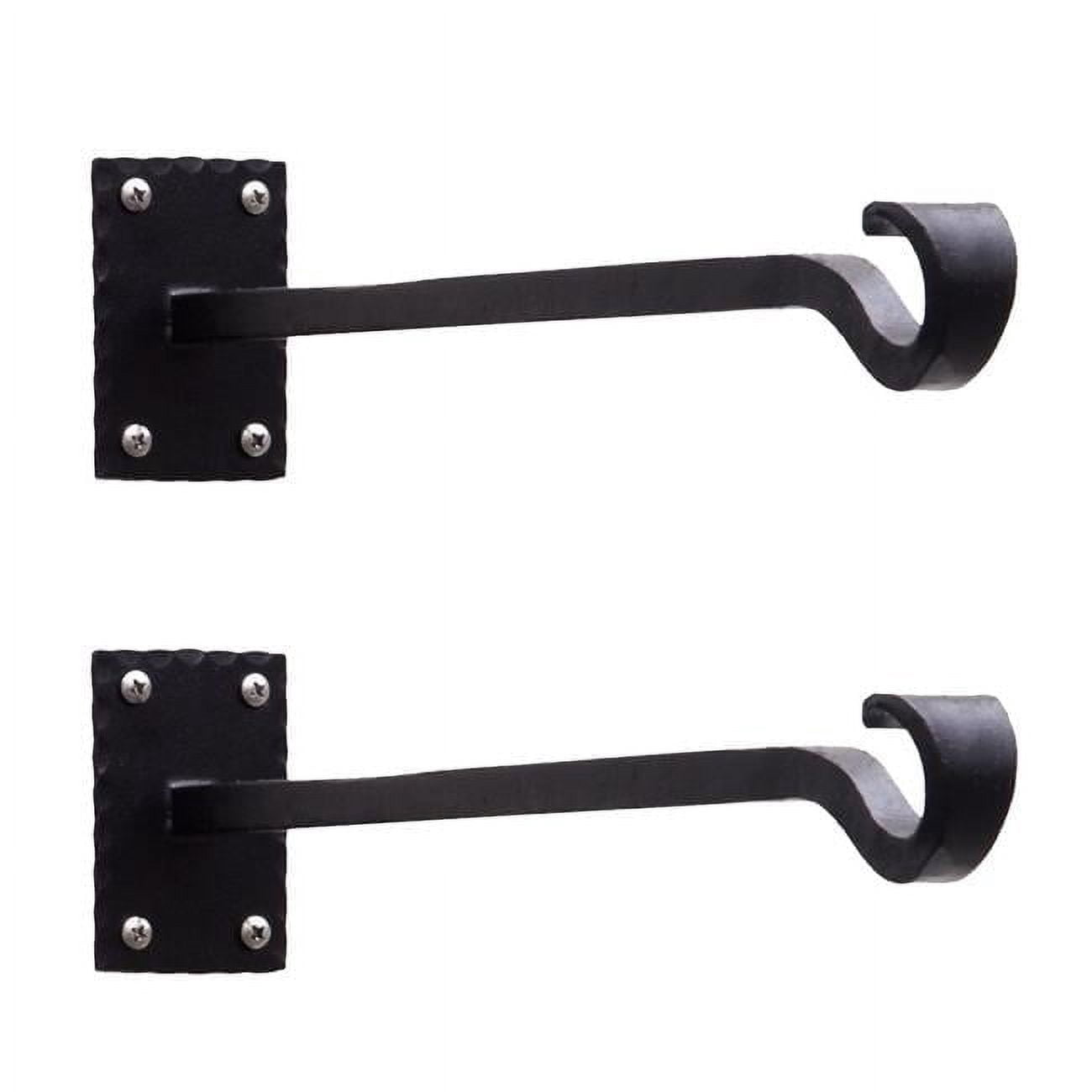 Achla Designs B-106-2 Lodge Straight Bracket, Black - Pack of 2 ...