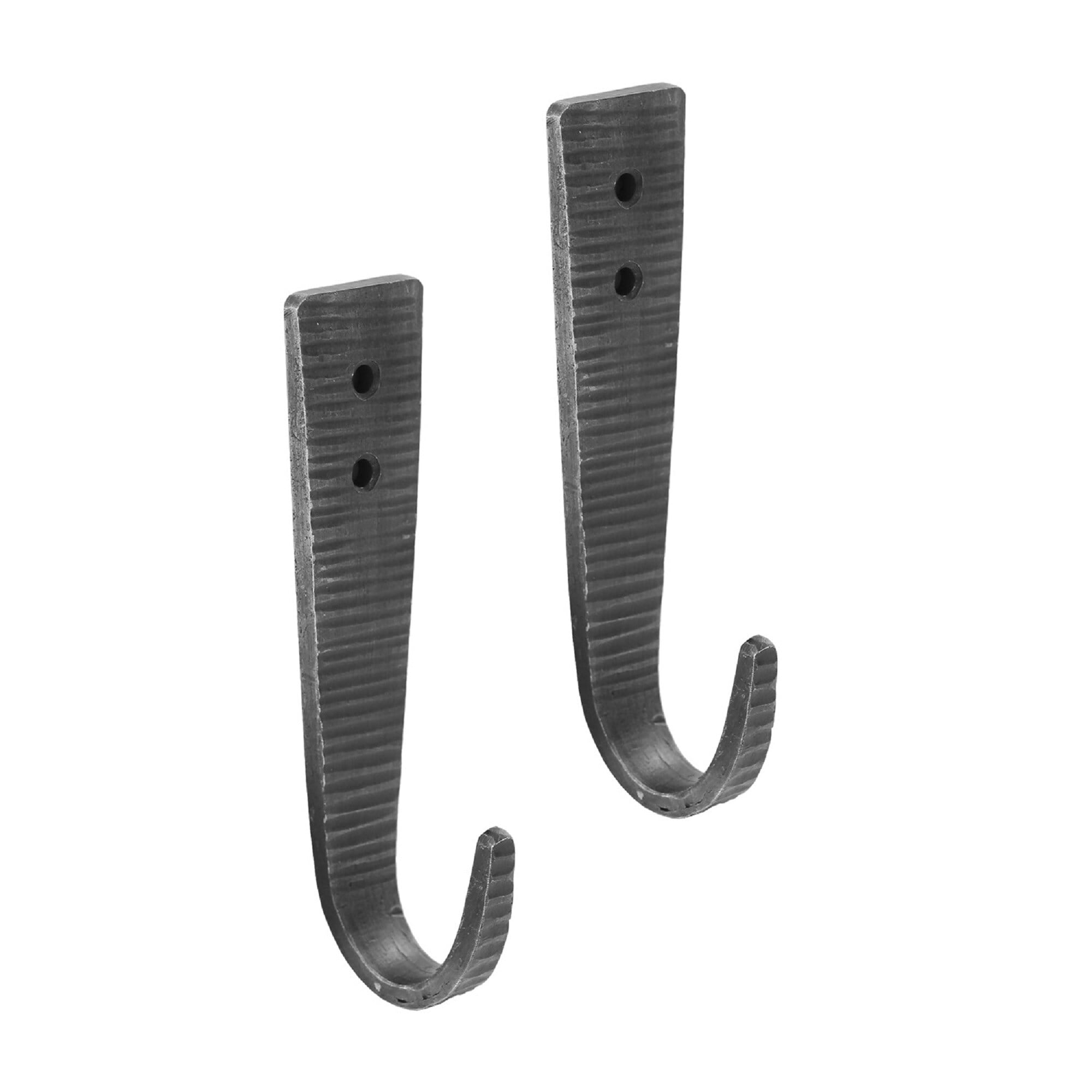 Achla Designs Set of 2 Hammered Strap Upturned Wall J-Hooks, 6.5 Inch ...