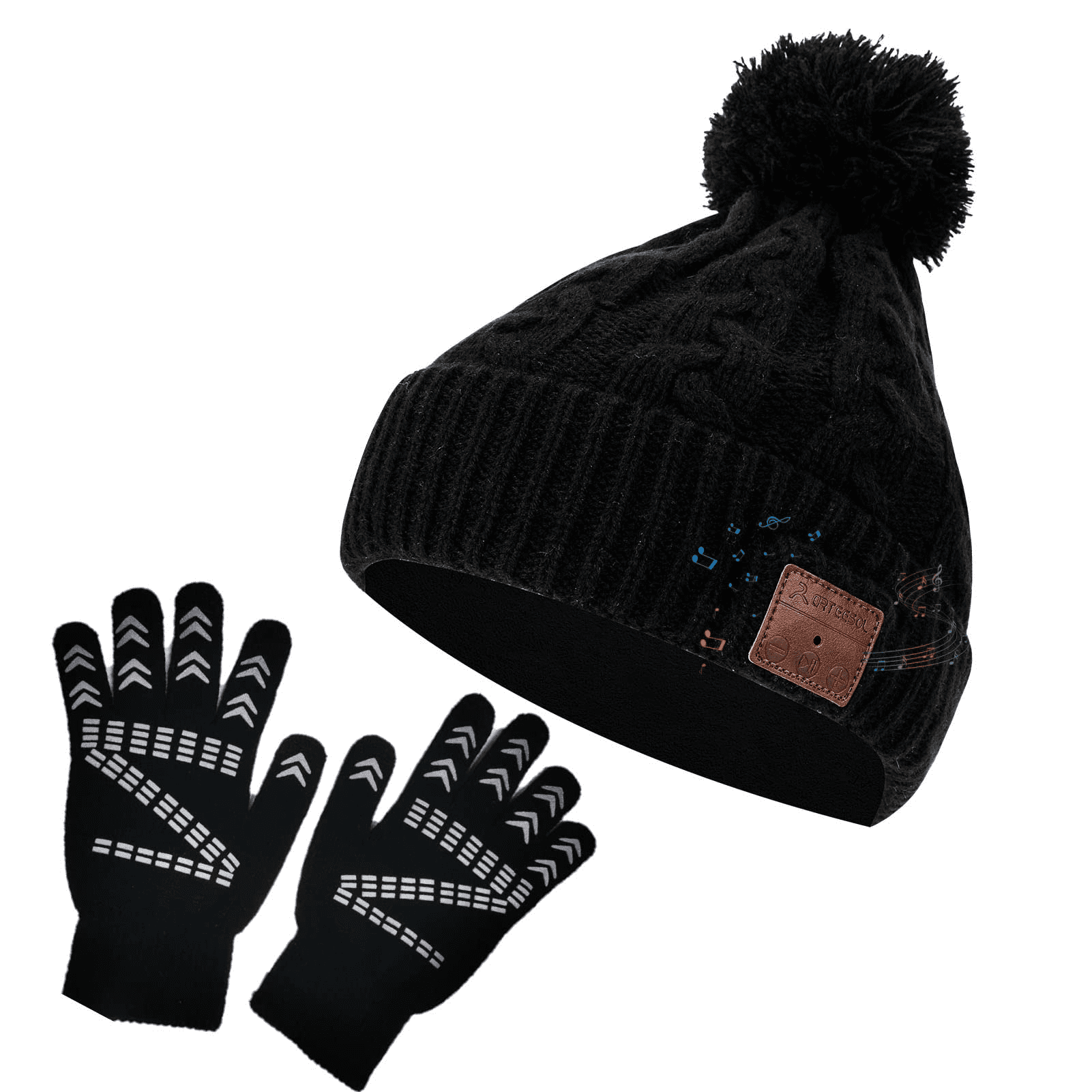 Achort Men Women Bluetooth Beanie, Bluetooth 5.0 Wireless Winter Warm ...