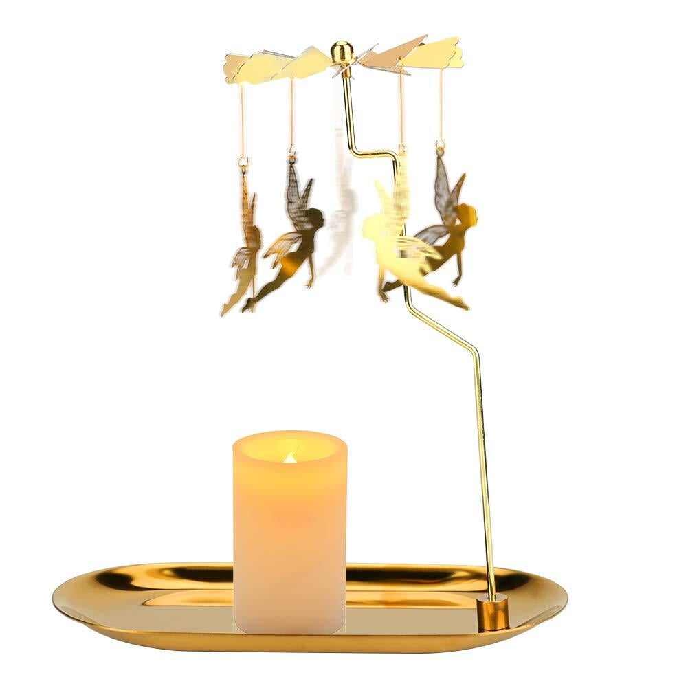 Achort Spinning Candle Holder, Rotary Light Holders Christmas for Home ...