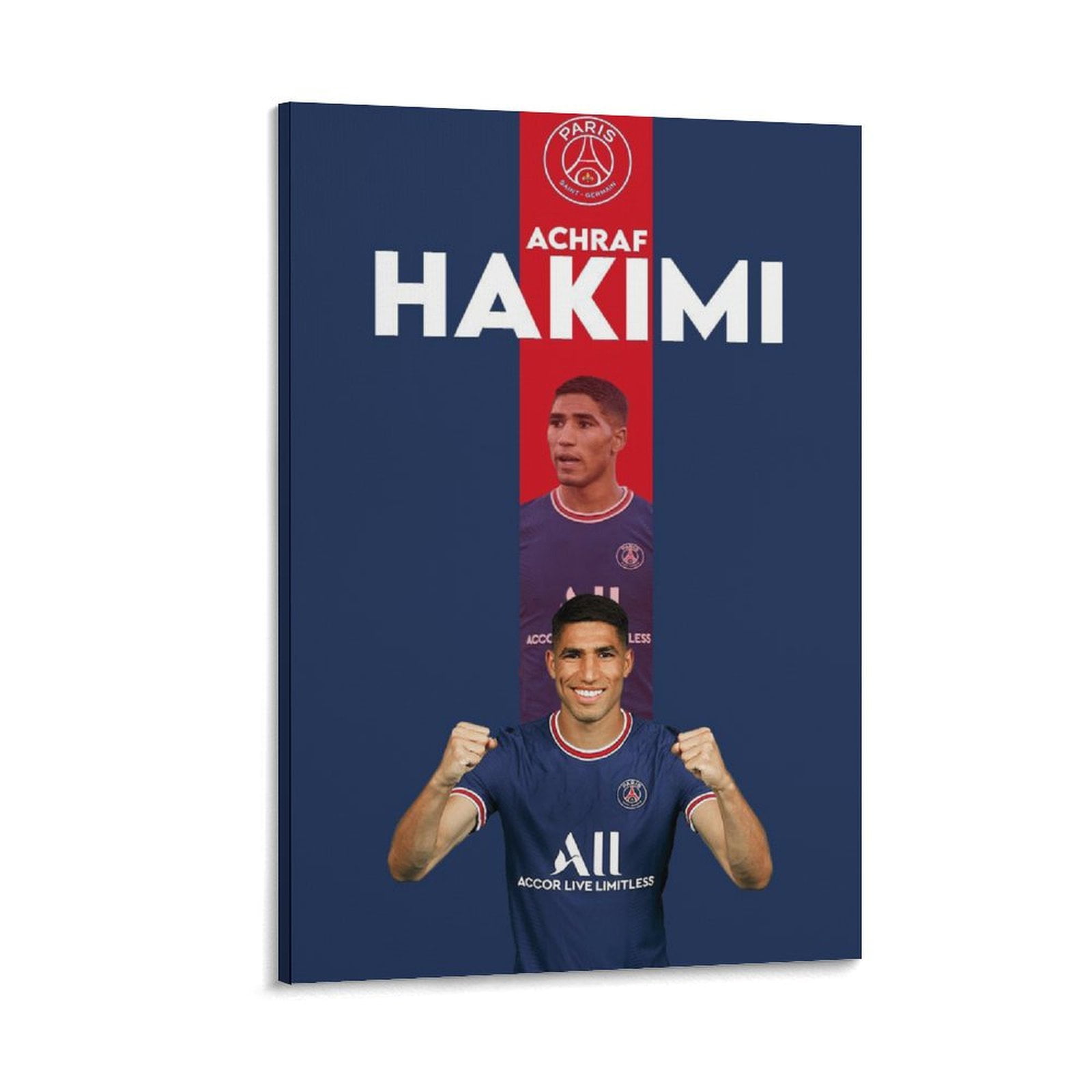 Achraf Hakimi Football Player Art Canvas Football Star Print Picture ...