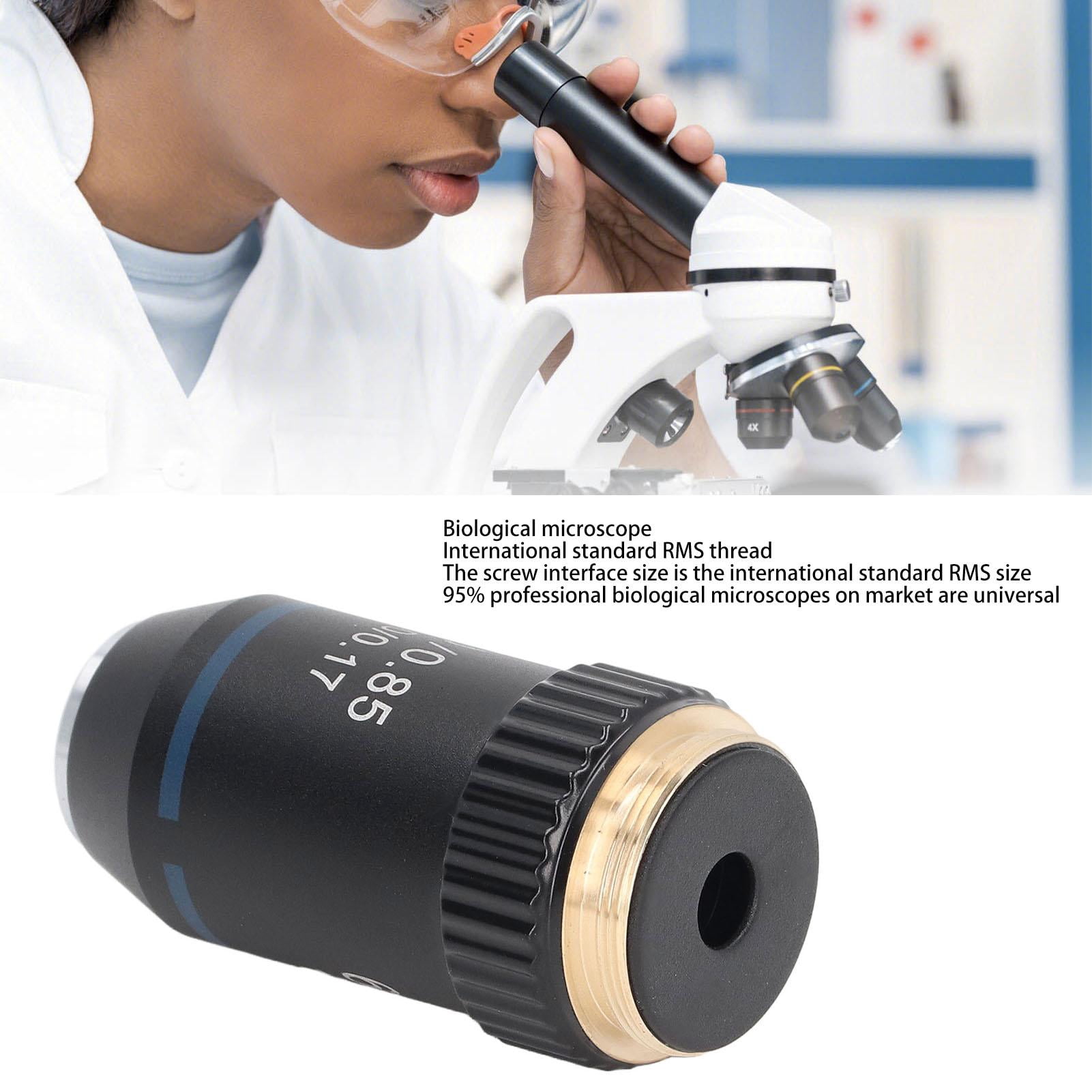 Achromatic Objective Brass 60X Microscope Lens for Biology Laboratory ...