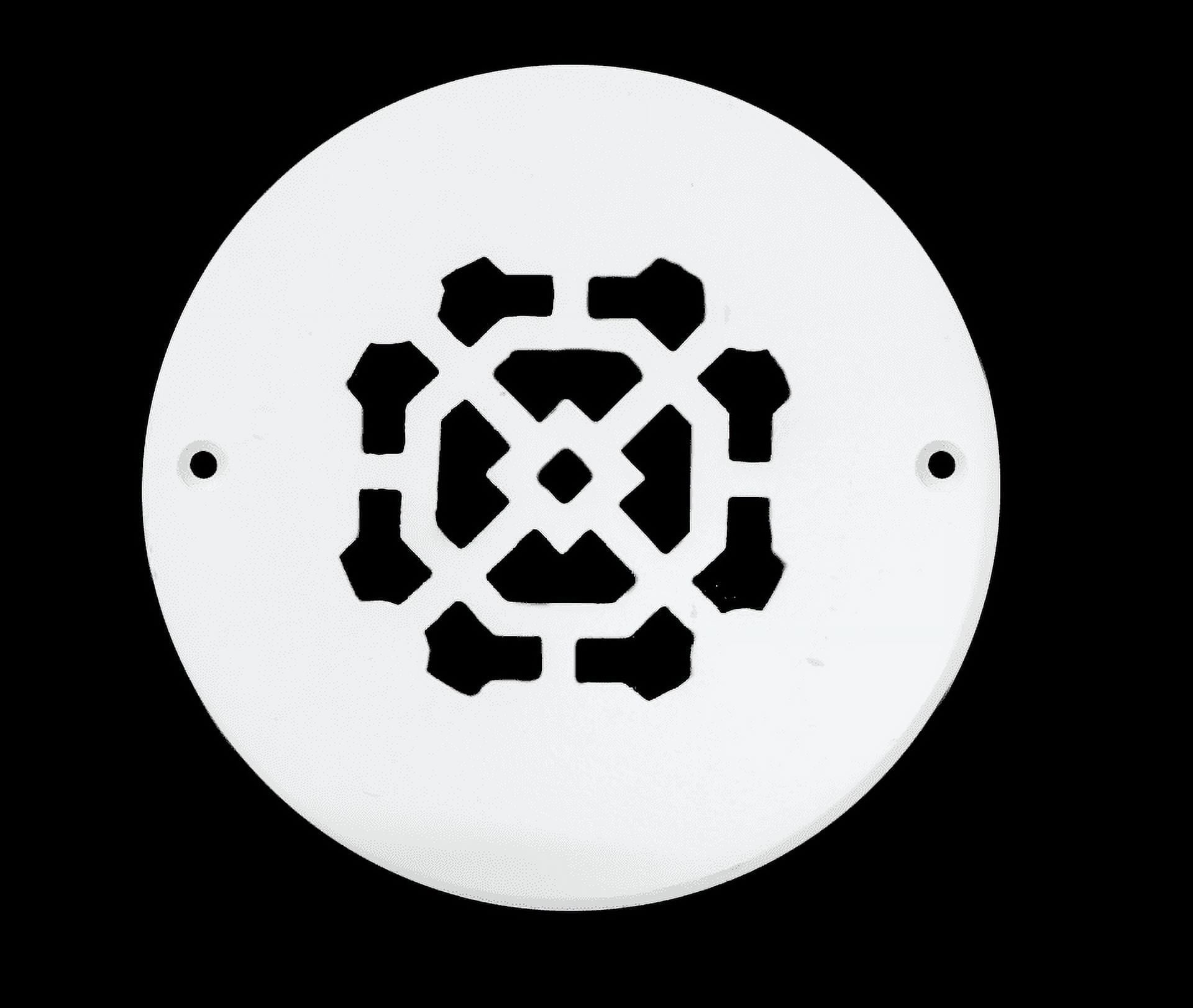 Achtek 3.5" Duct Opening Solid Cast Aluminum Round Grille ( 5" Round ...