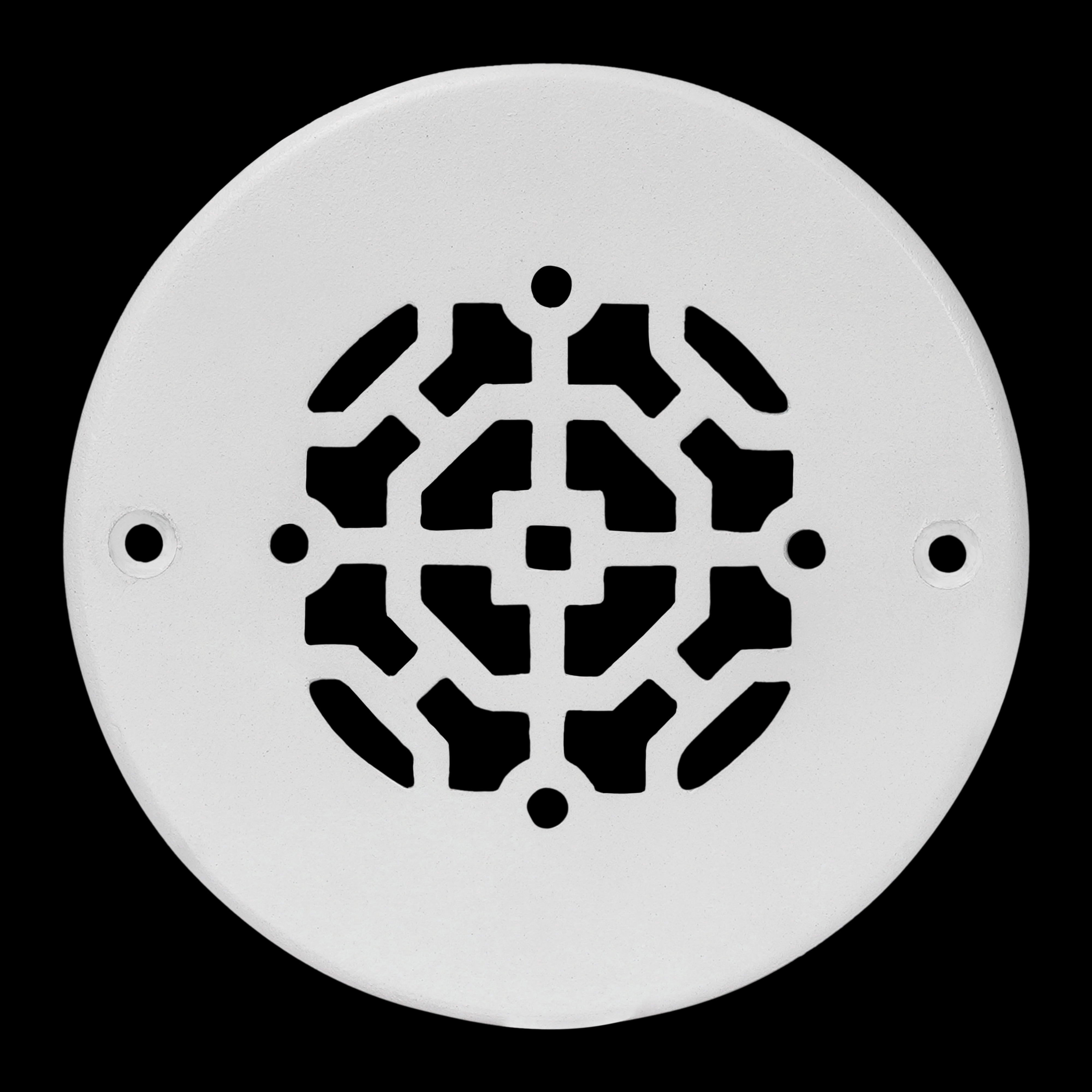 Achtek 4" Duct Opening Solid Cast Aluminum Round Grille ( 5-1/2" Round ...