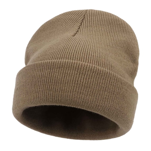 Achuyrbd Women's Solid Ribbed Knit Beanie, Cuffed Brim & Slouchy Fit ...