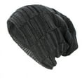 Achuyrbd Women's Textured Thick Knit Slouch Hat, Plush Inner Lining ...