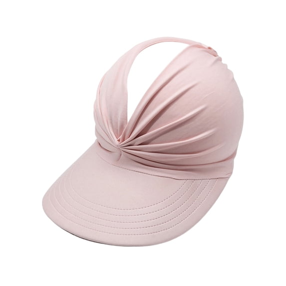 Achuyrbd Women's Twisted Knot Open Top Visor Hat, UPF Wide Brim Sports ...