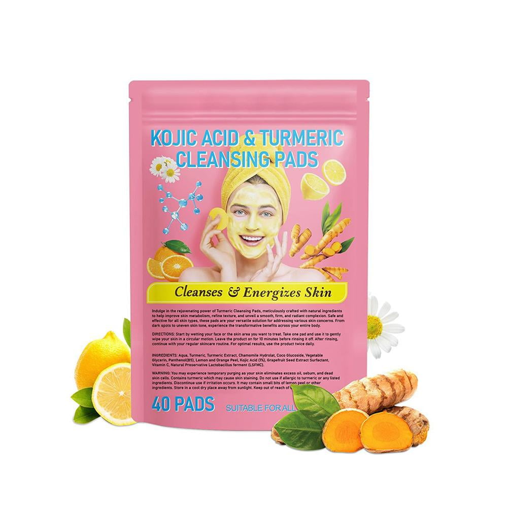Acid And Turmeric Pads,40PCS Turmeric Cleansing Pads Skin Care,Face ...