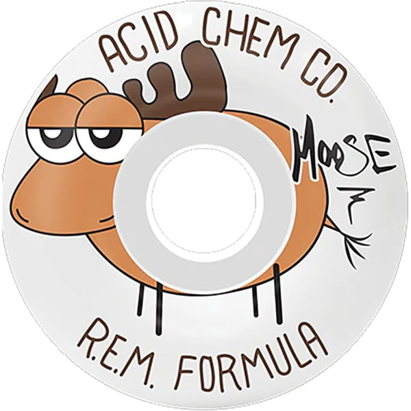 Acid Chemical Wheels REM Moose SR White Skateboard Wheels - 53mm 101a ...