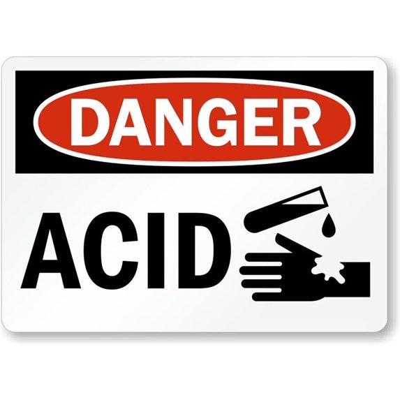 Acid Danger Weatherproof Metal Sign Size: 16 x 12 Inch - Walmart.com