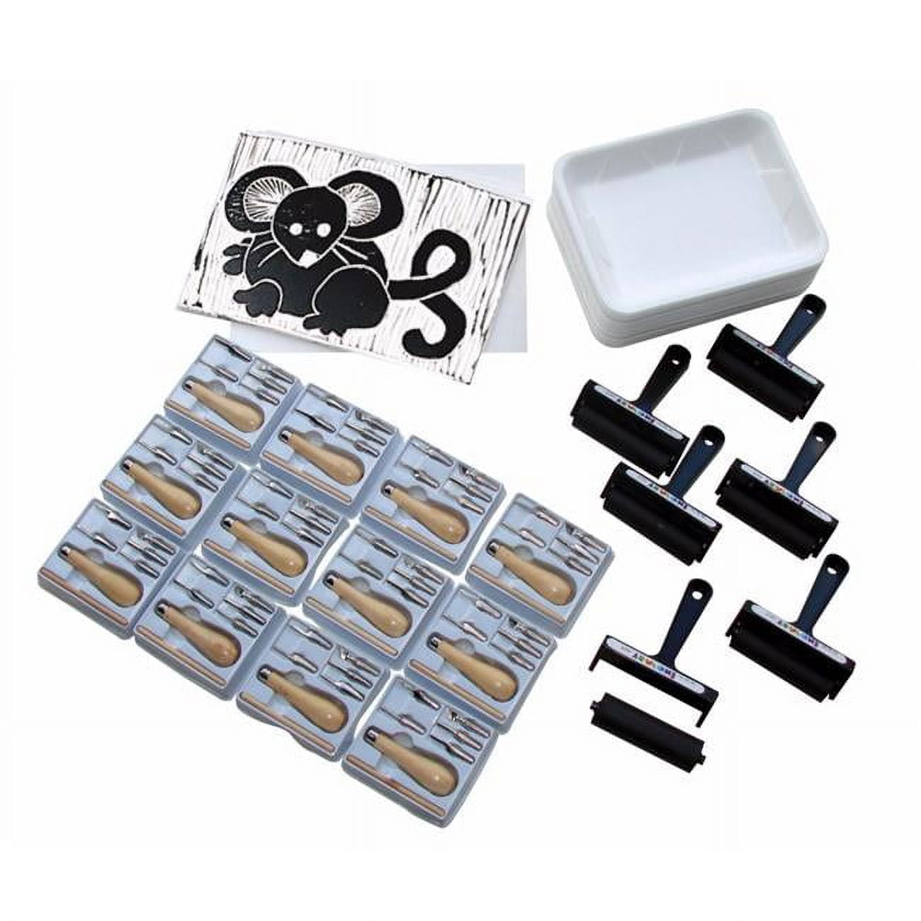 Acid-Free Latex-Free Soft Printmaking Classroom Kit - Walmart.com