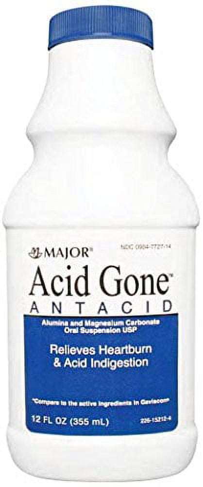 Acid Gone Antacid Liquid, Regular Strength, Spearmint Flavor, 12 oz ...