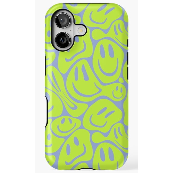 Acid Green Melting Smiles Summer Pattern Funny Phone Case for iPhone 17 ...