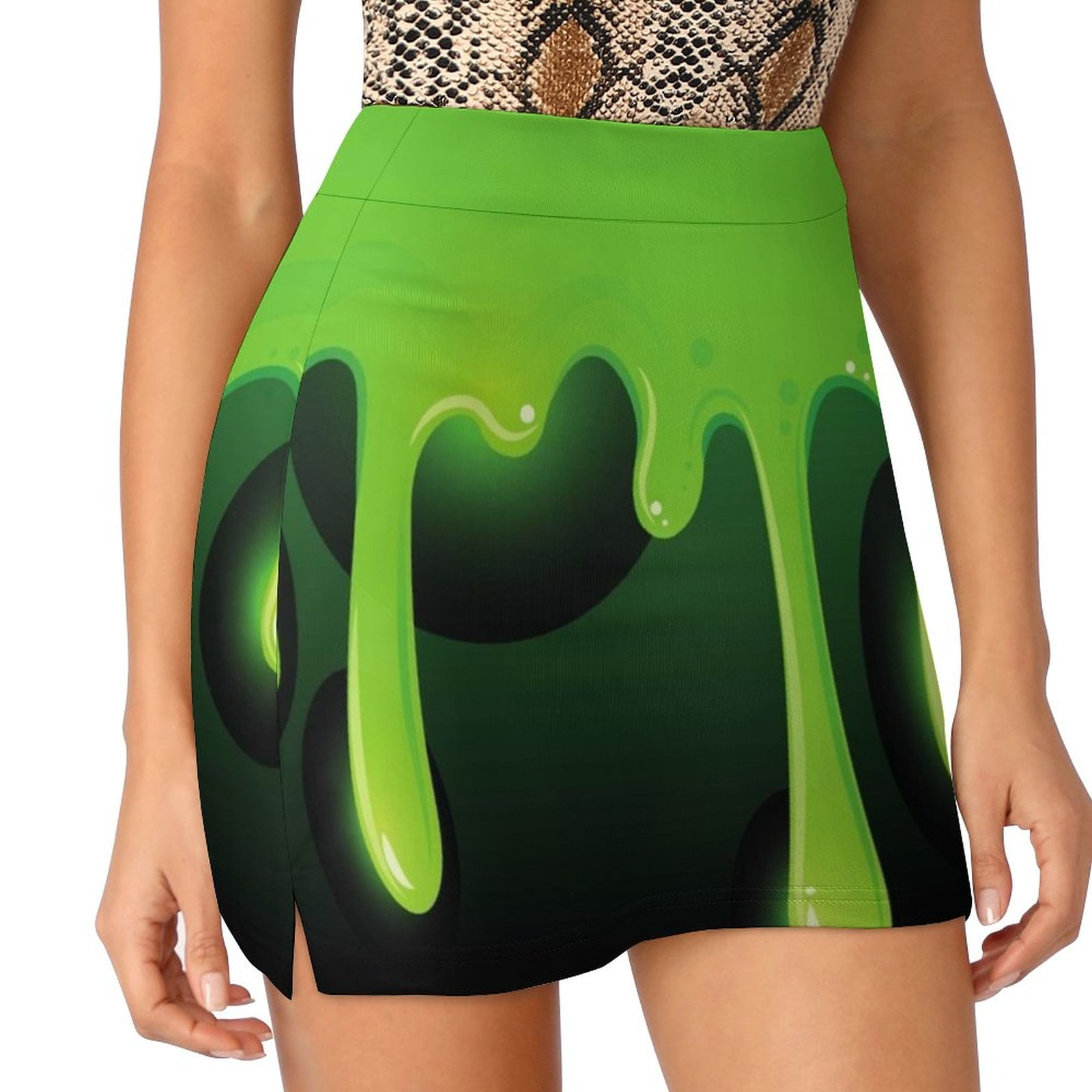 Acid Green Slime Women's skirt Sport Skort Skirt With Pocket Fashion ...