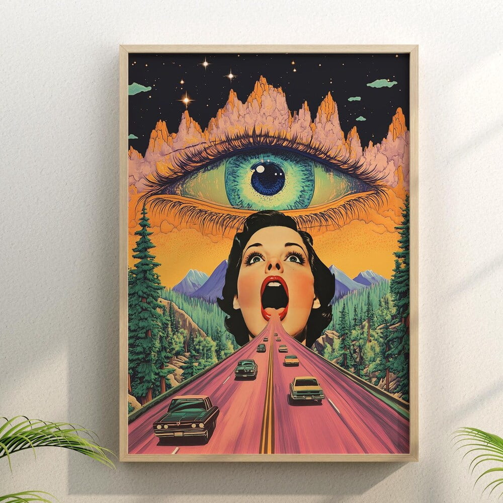 Acid Highway Poster Home Decor Vintage Art Print Cute Birthday Gift ...