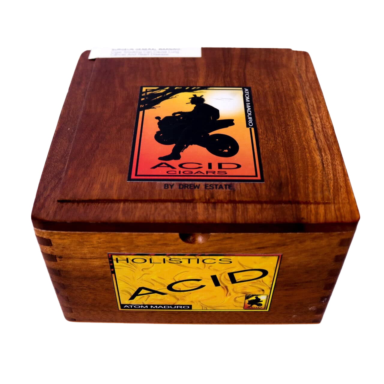 Acid Holistics Atom Maduro Empty Wood Cigar Box 7.25" x 7.25" x 4.25 ...