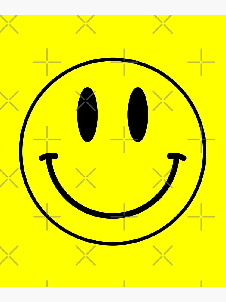 Acid House Smile Face Modern Art Decor Unframe - Walmart.com