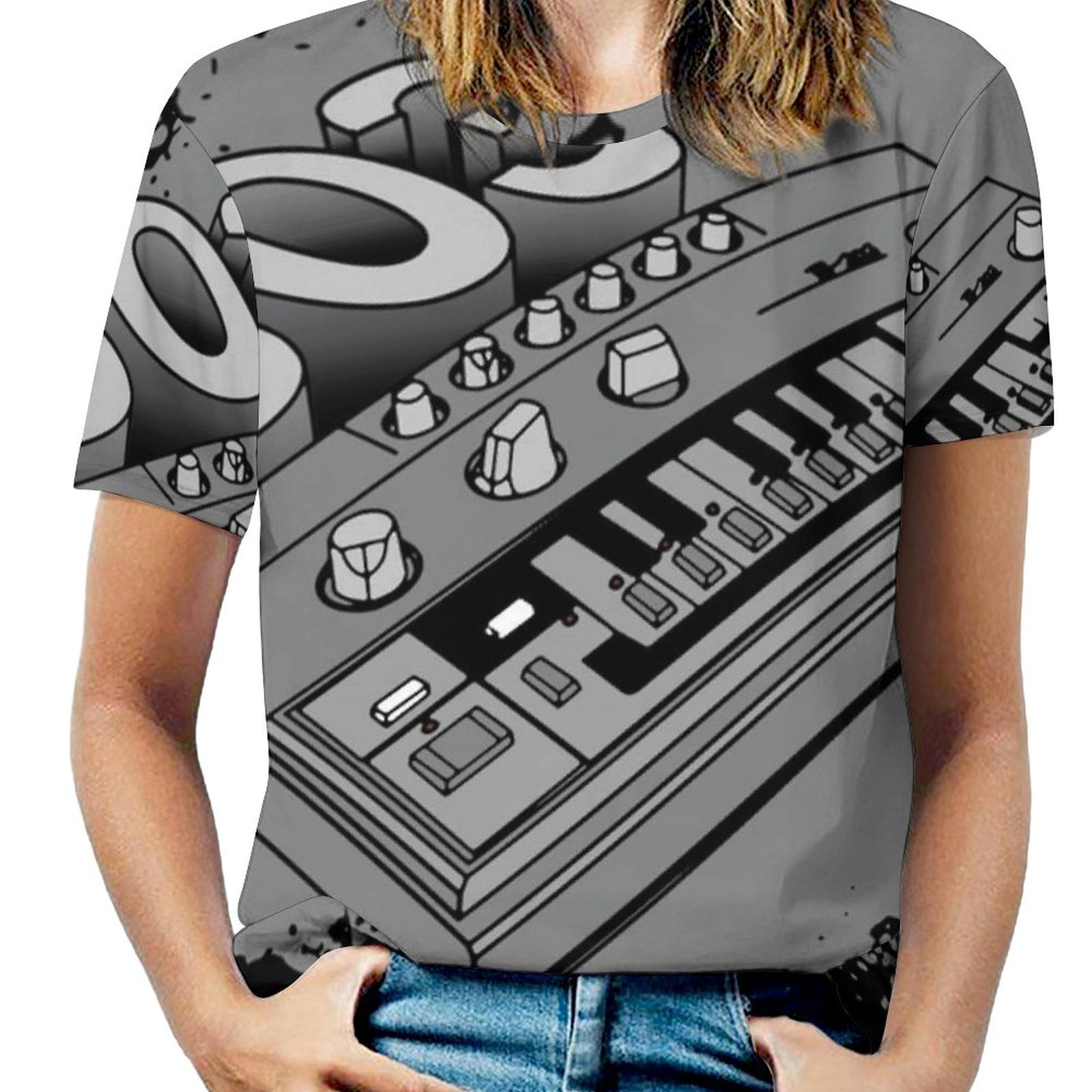 Acid House Techno Music Staple Party Bass Synth One Of The Women's T ...