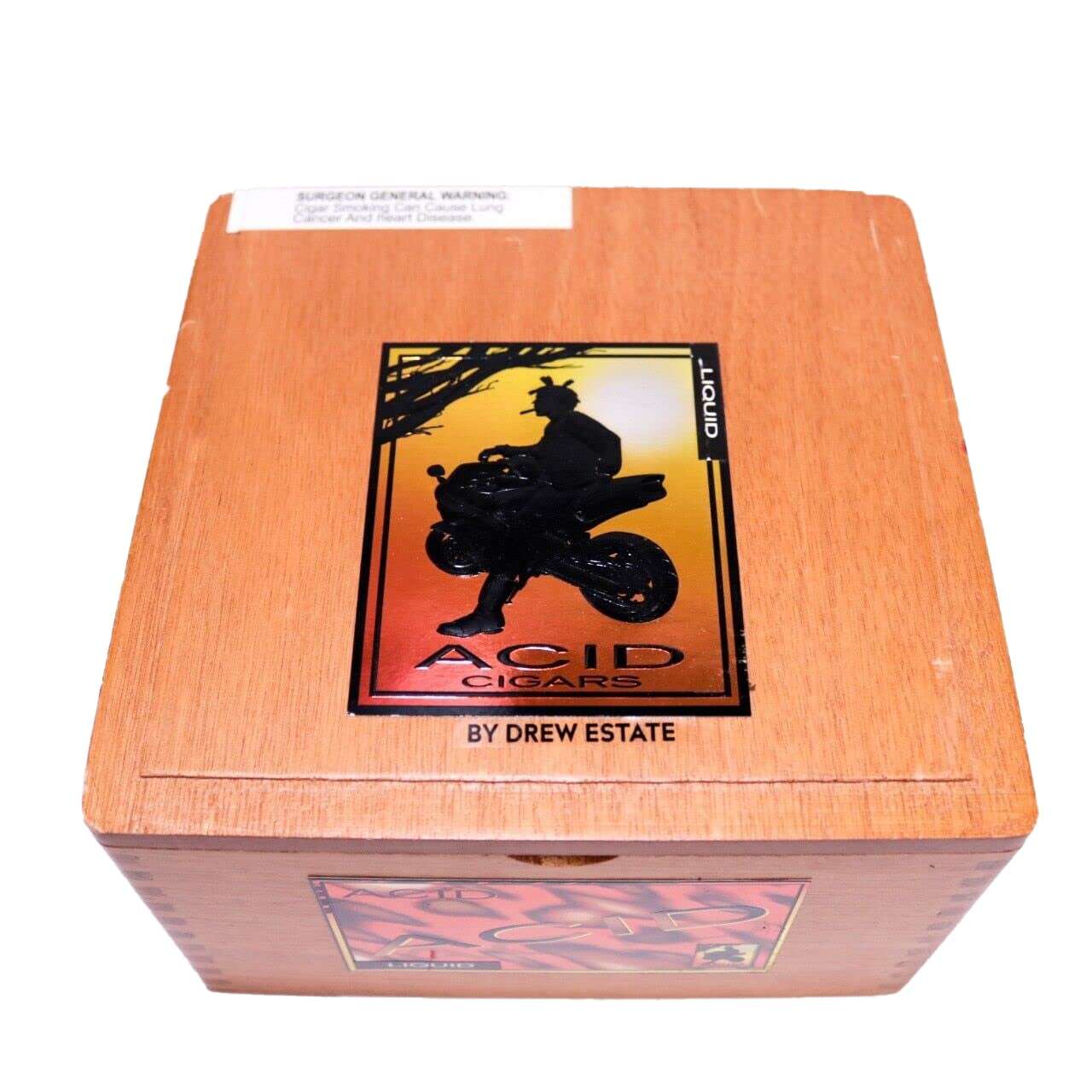Acid Liquid Empty Wood Cigar Box 7.25" x 7.25" x 4.25" - Walmart.com