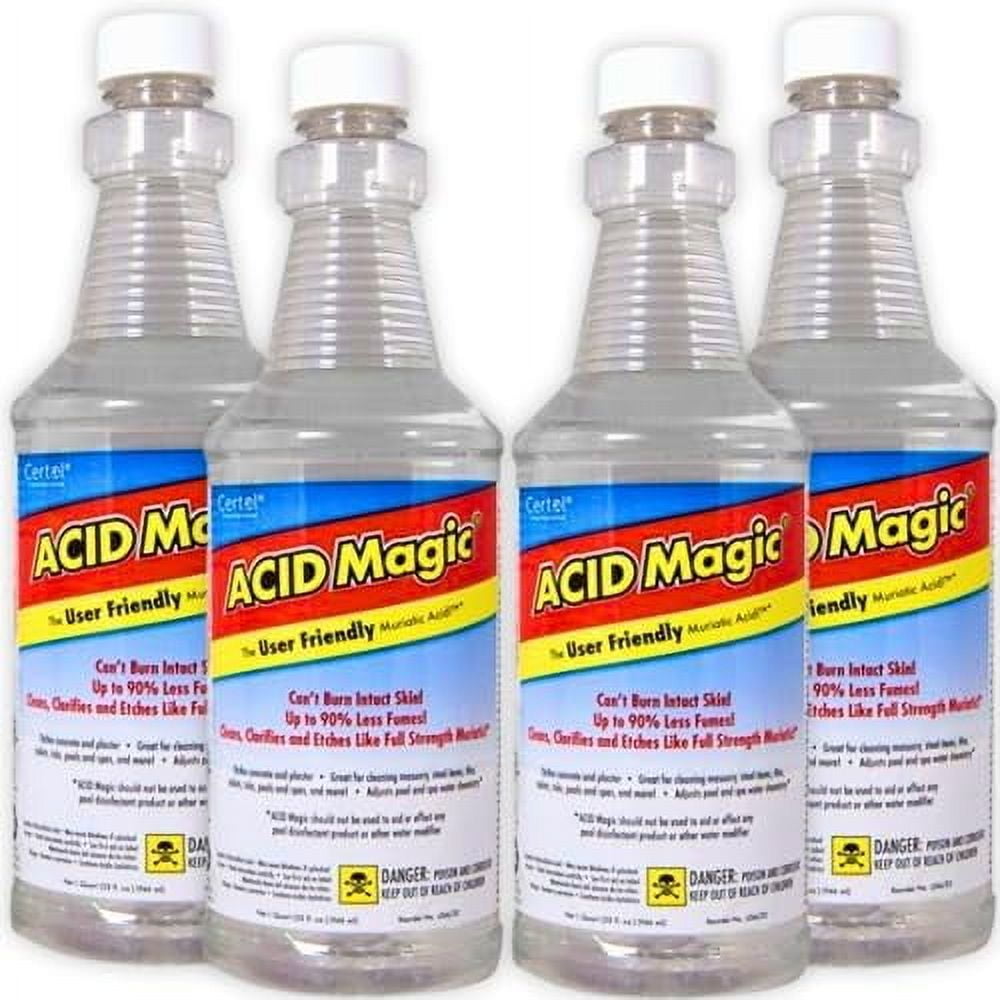 Acid Magic - Muriatic Acid Replacement, Low-Fume Formula - 4 Quarts ...