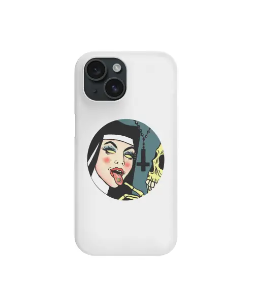 Acid Nun Funny Psychedelic Religious Phone Case for iPhone 16 15 14 13 ...