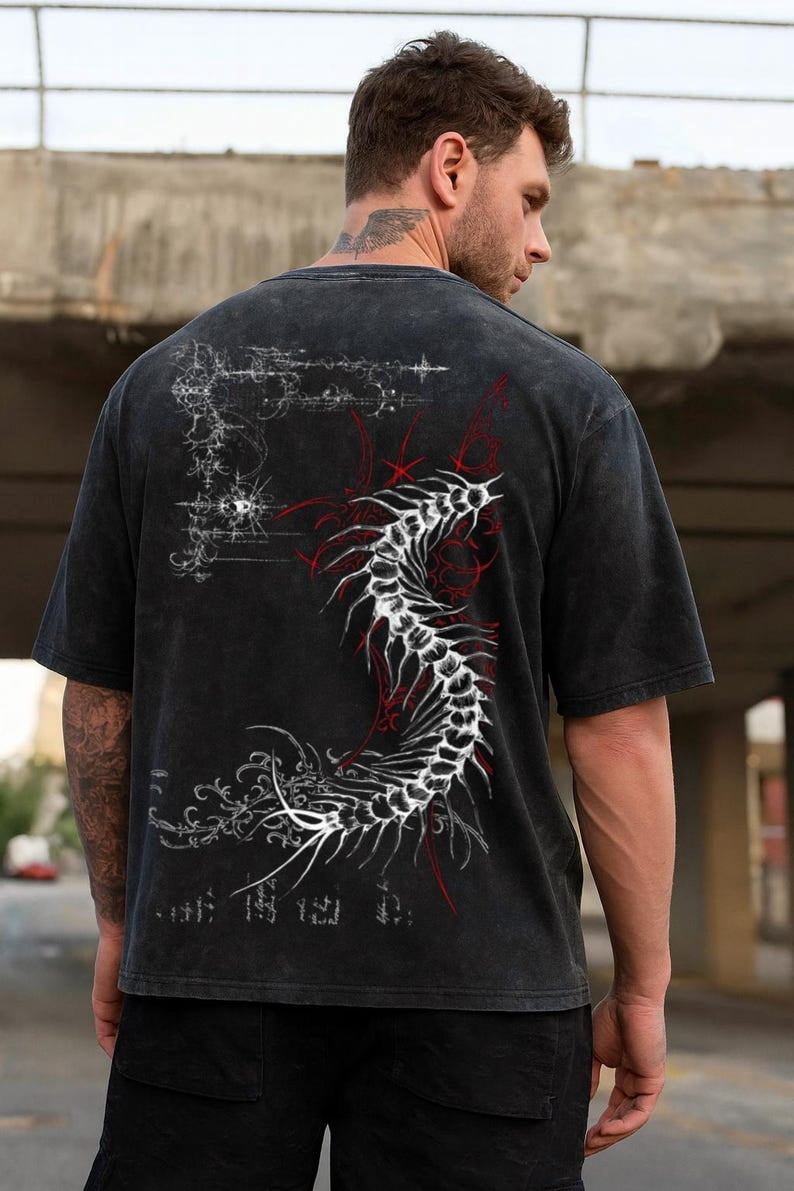 Acid Wash Oversized Graphic Tee, Tokyo Ghoul Ken Kaneki Unisex Cotton ...