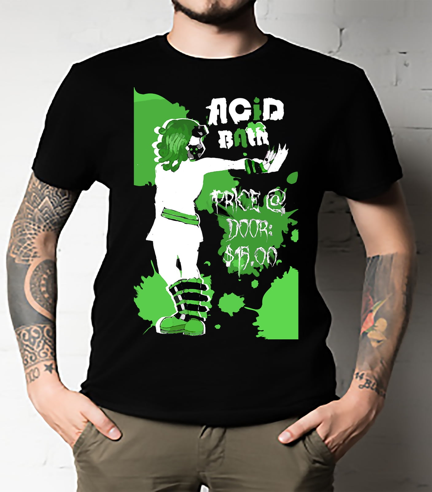 Acid Ьɑth - Cyber Goth Poster Design Classic T-Shirt Essential UNISEX ...