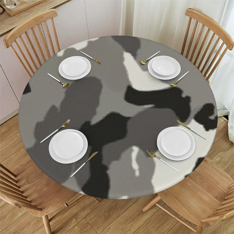 Ack Grey White Print Table Covers for Dining - Walmart.com