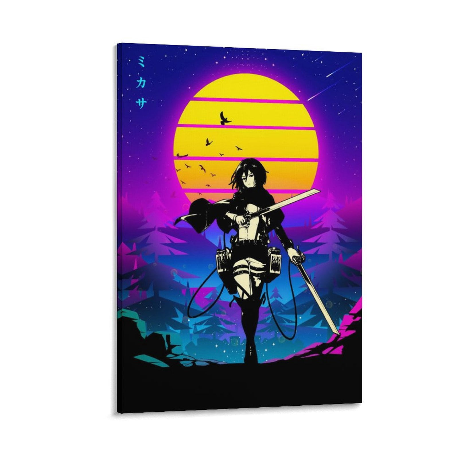 Ackerman Mikasa Wall Art Poster Gifts Bedroom Prints Home Decor Hanging ...