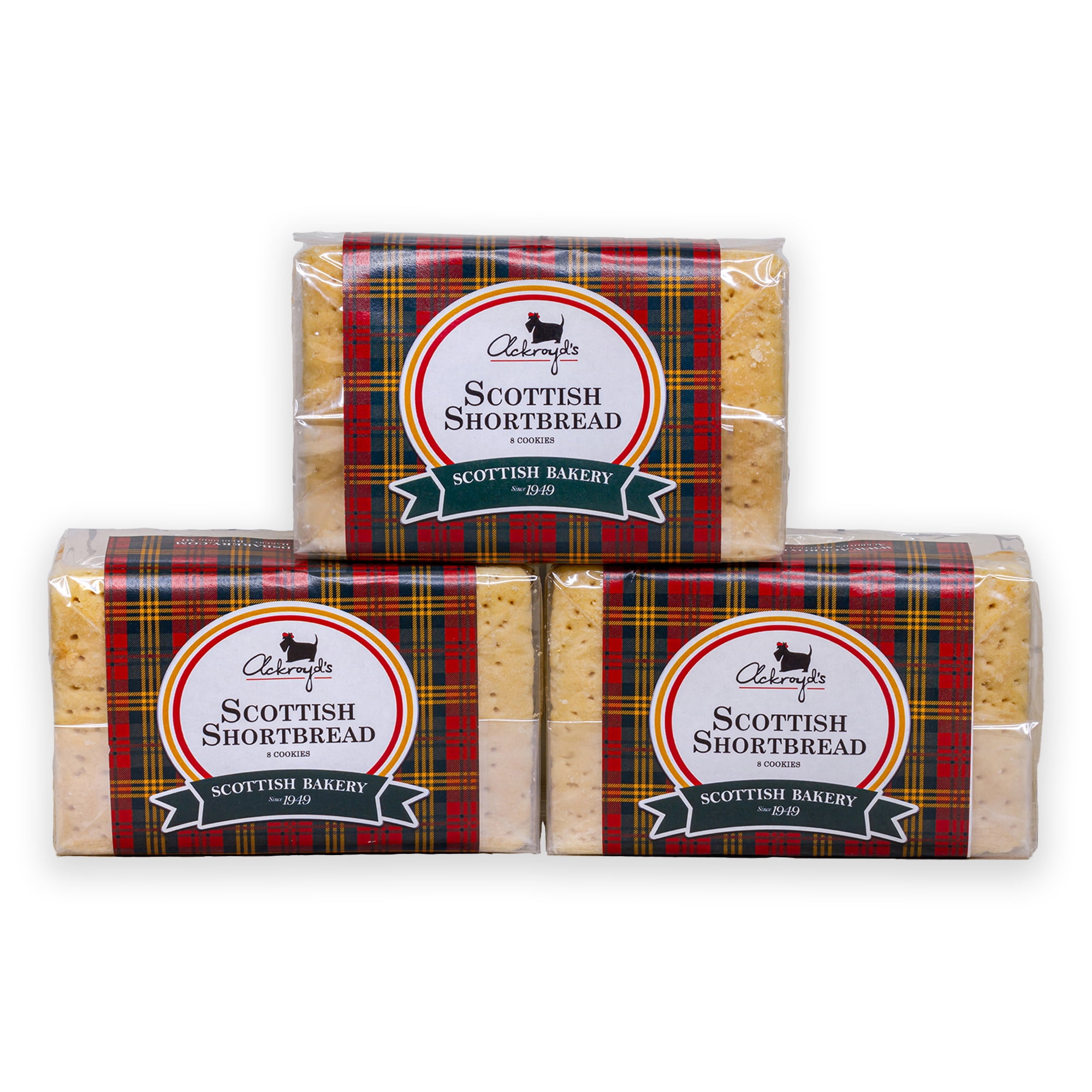 Ackroyd's Bakery Traditional Butter Scottish Shortbread - 3 Packs of 8 ...