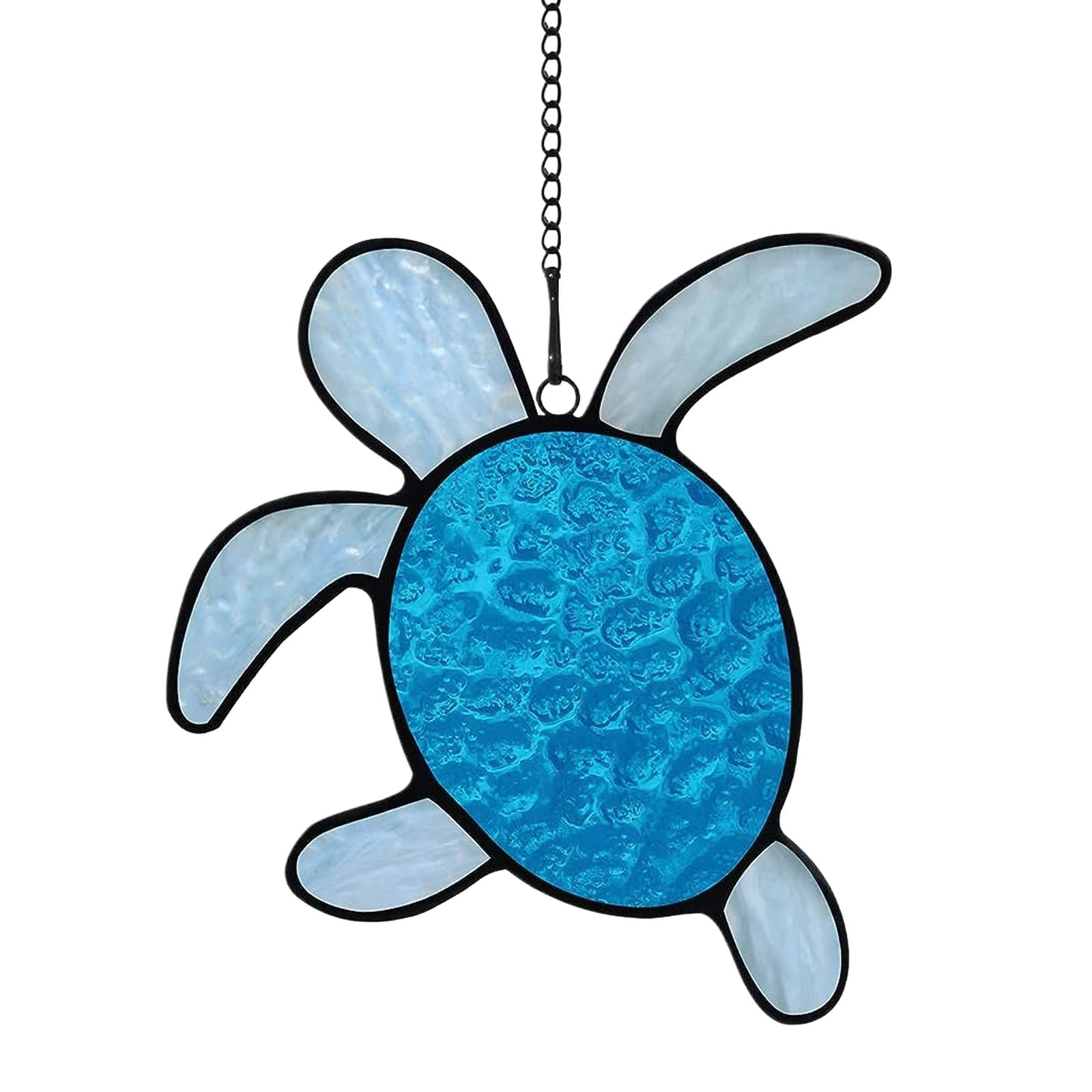 Ackssi Turtle Stained Glass Window Hanging – Vibrant Ocean-Themed ...