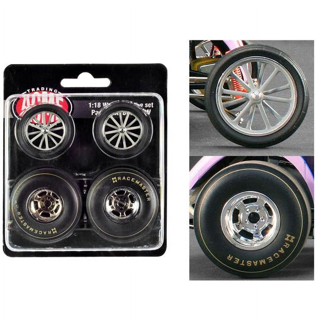Altered Dragster Chrome Wheels and Tires Set of 4 pieces from Mondello ...