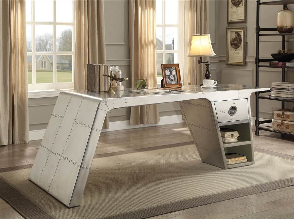 Acme Brancaster Desk, Aluminum - Walmart.com