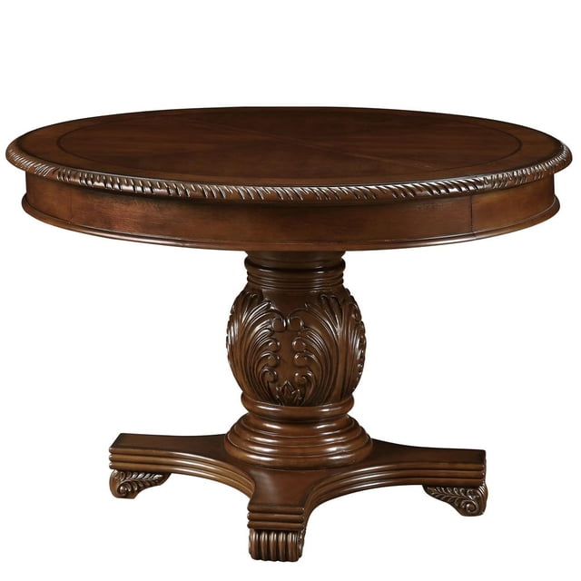 Acme Chateau De Ville Cherry Dining Table (Pedestal) - Walmart.com