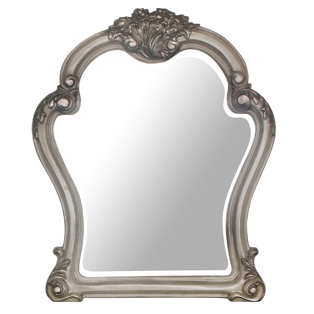 Acme Dresden Mirror in Vintage Bone White, Wood, Poly-Resin - Walmart.com