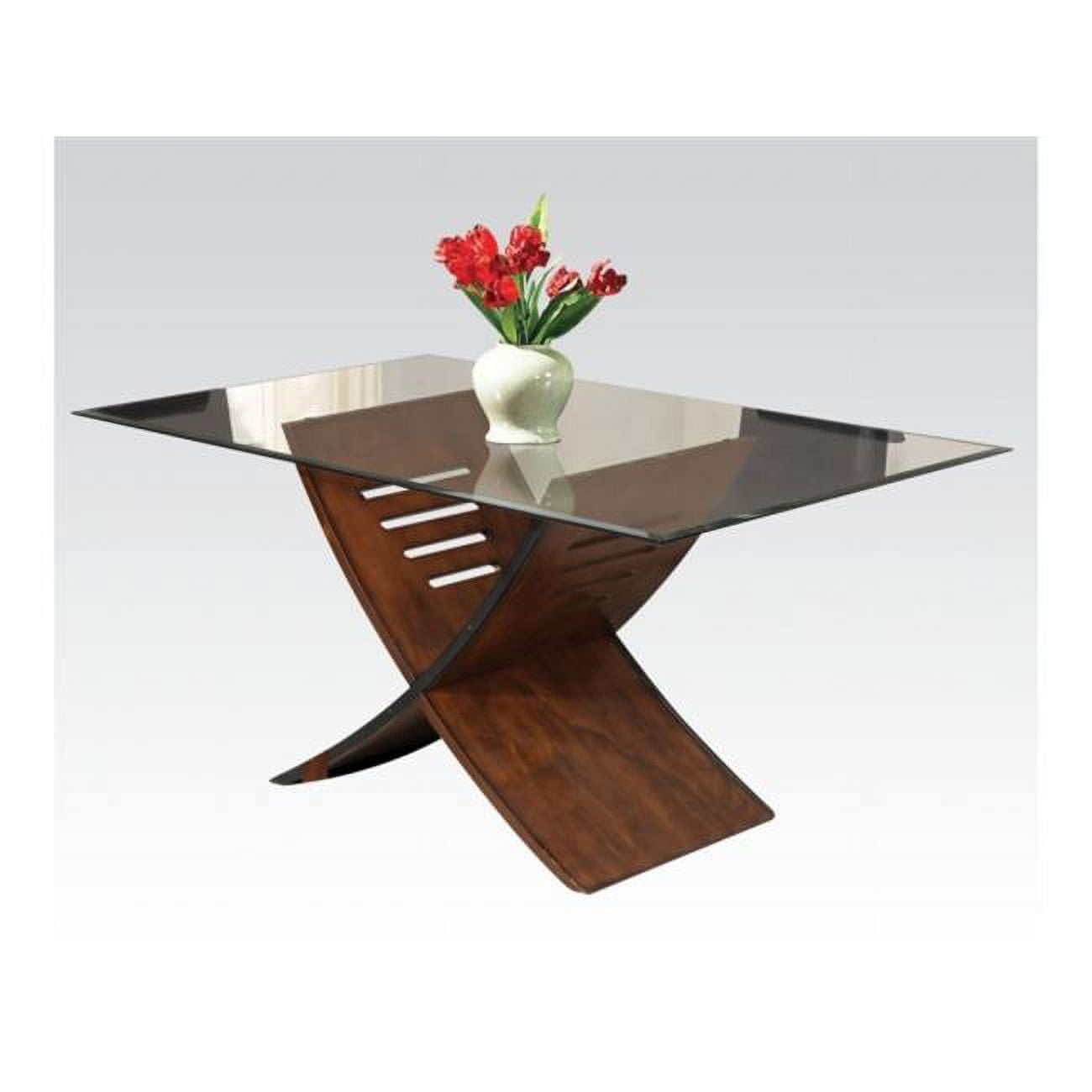 Acme Furniture 70890_KIT Trava Dining Table with Glass Top - Walmart.com