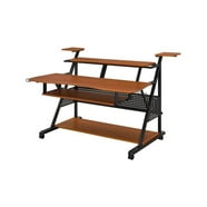 ACME Eleazar Music Recording Studio Desk in Natural Oak - Walmart.com