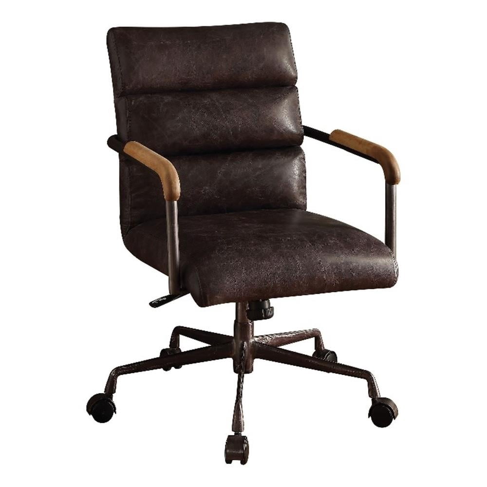 ACME Furniture Harith Top Grain Leather Task Chair, Swivel Adjustable ...